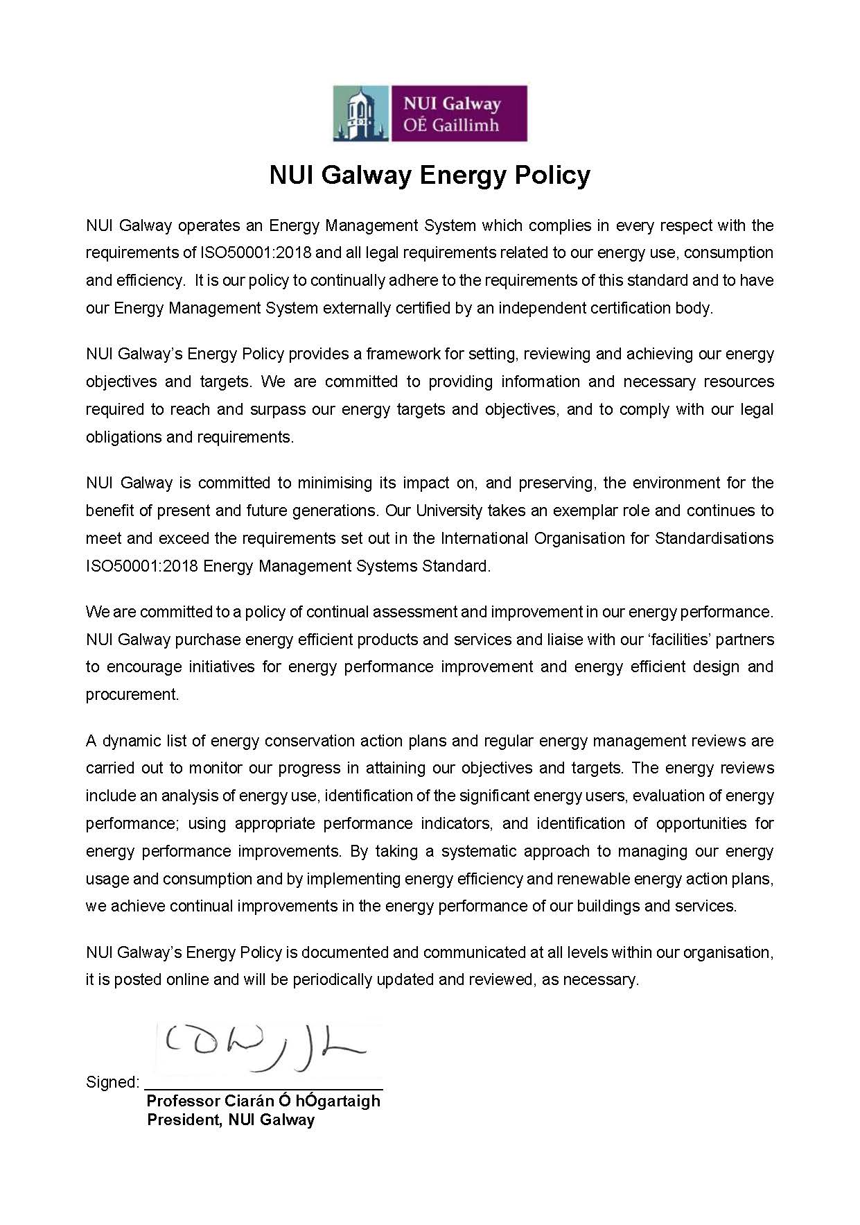 Energy Policy - University of Galway